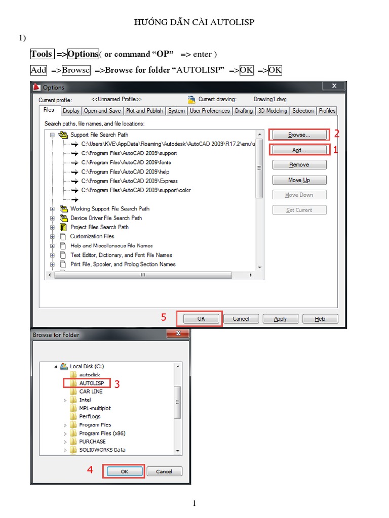 HƯỚNG DẪN CÀI AUTOLISP | Download Free PDF | System Software | Business