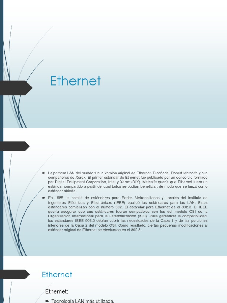 Ethernet | PDF | Conmutador de red | Ethernet