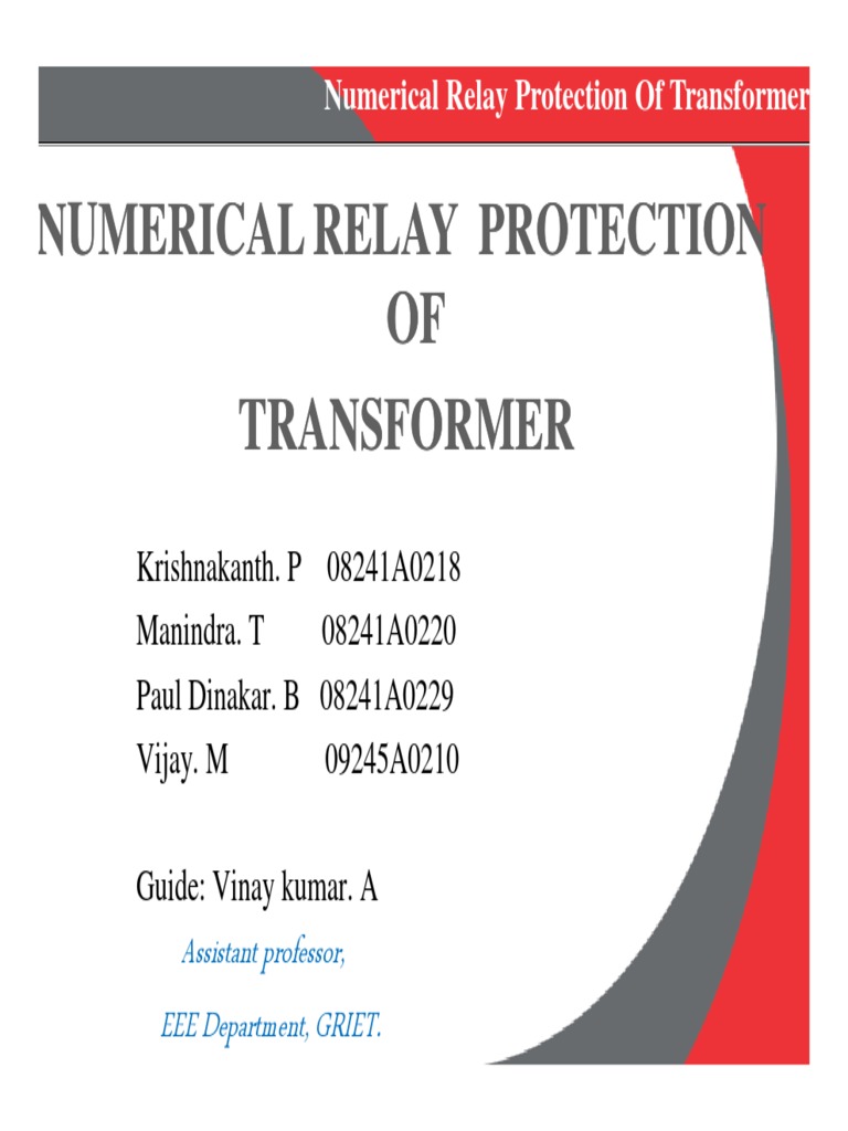 Numerical Relay Protection Overview | PDF | Relay | Transformer