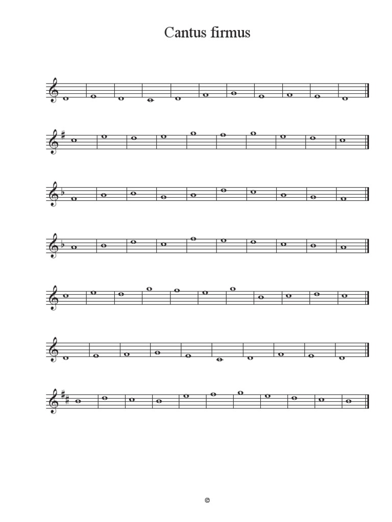 Cantus Firmus - Score | PDF