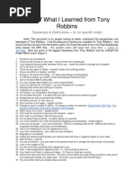 Tony Robbins - The Dickens Process | PDF | Pain | Psychological Concepts