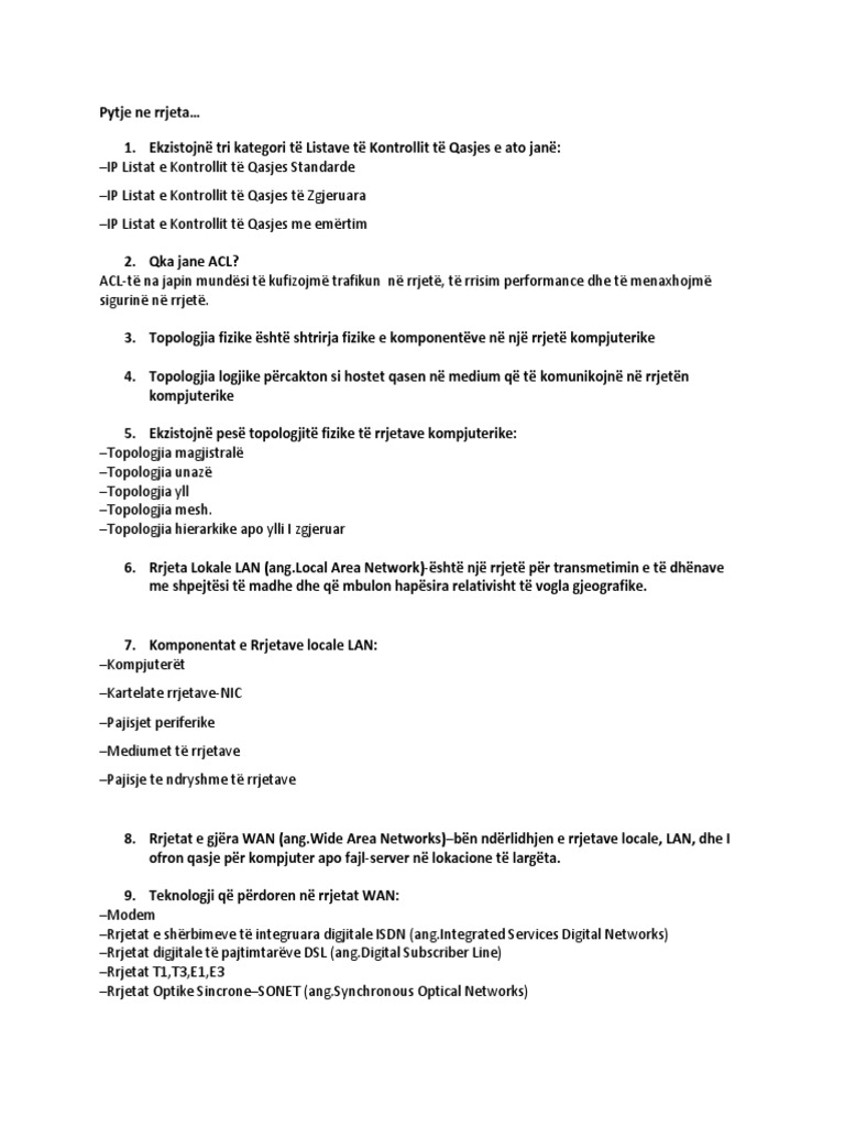 Pytje Ne Rrjeta | PDF