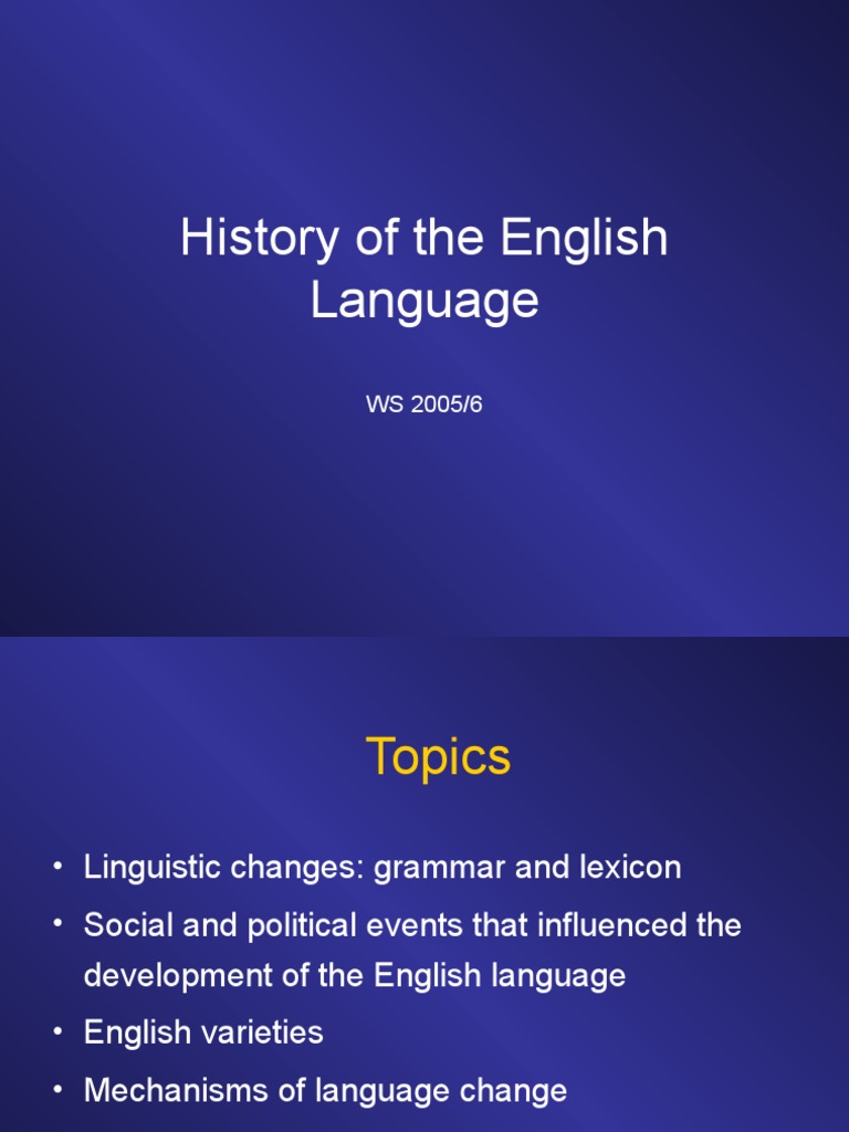 History of The English Language | PDF | English Language | German Language