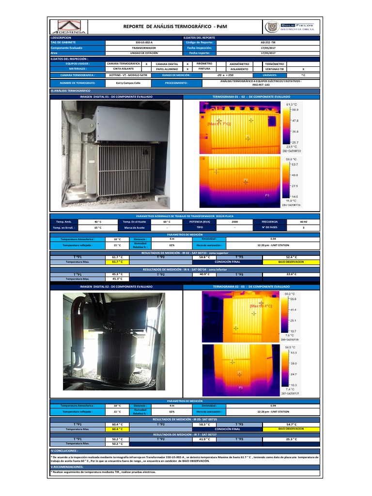 AD0252-TIR - Reporte de Analisis Termográfico - 330-US-002-A - Reporte ...