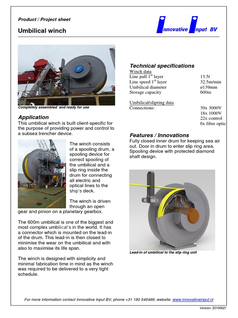 Leaflet Umbilical Winch PDF | PDF | Electronics | Electrical Engineering