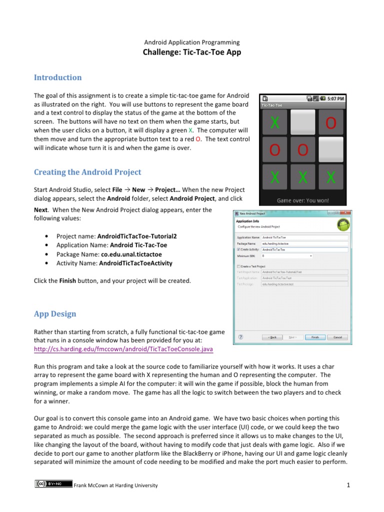 Challenge - Tic-tac-Toe For Android | PDF | Java (Programming Language) | User Interface