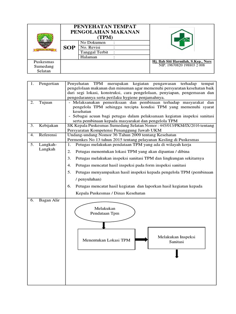 SOP Penyehatan TPM | PDF