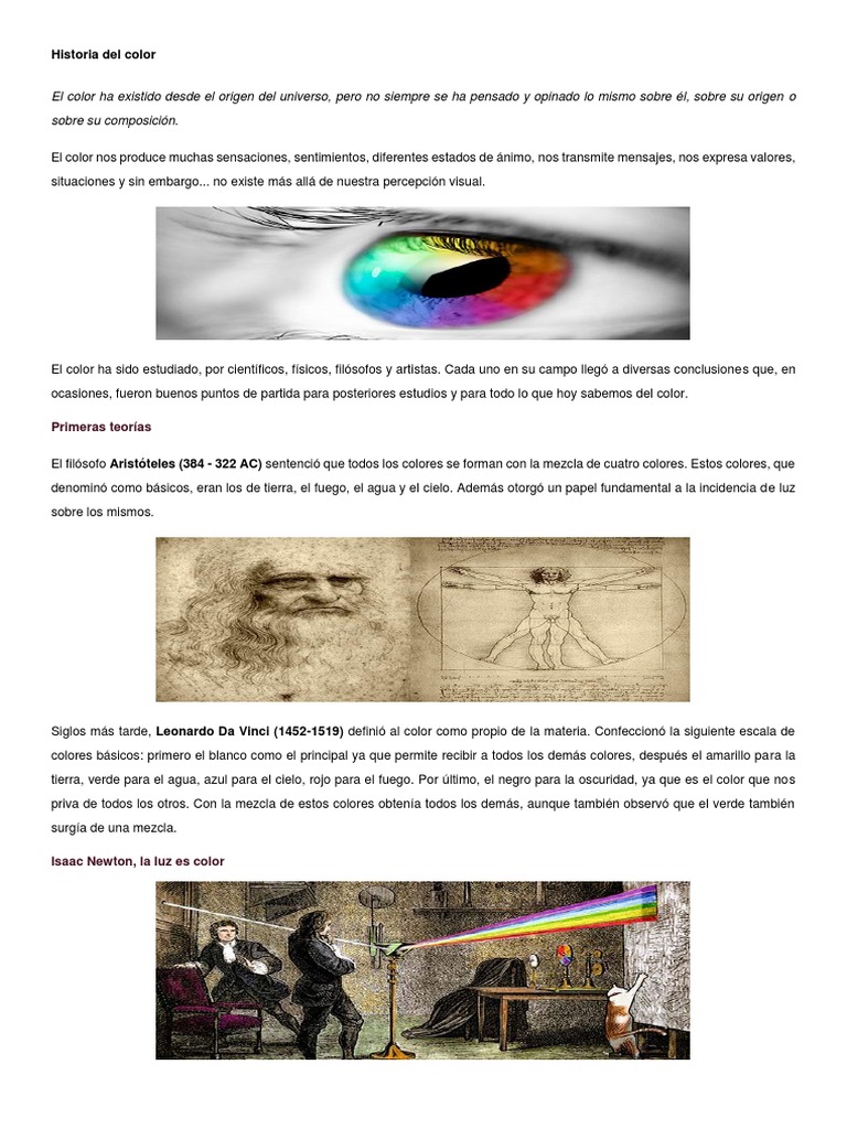 Historia Del Color 1 | PDF | Color | Modelo de color Rgb