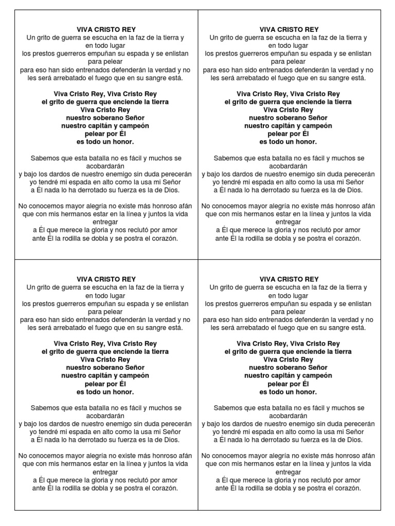 Grito de Guerra: Viva Cristo Rey | PDF | Cristo (título)