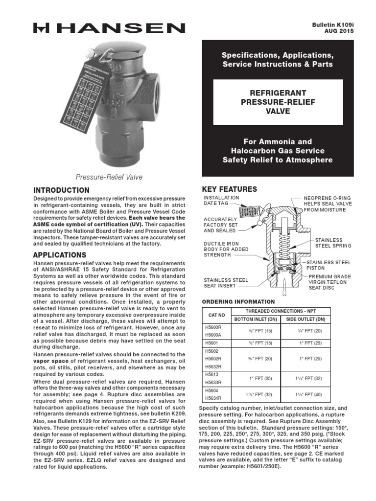 Hansen PSV'S PDF | PDF | Valve | Pressure