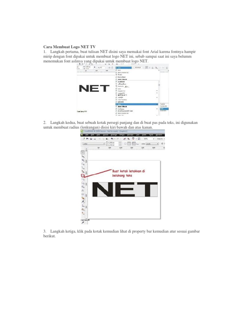 Cara Membuat Logo NET TV | PDF | Komputer