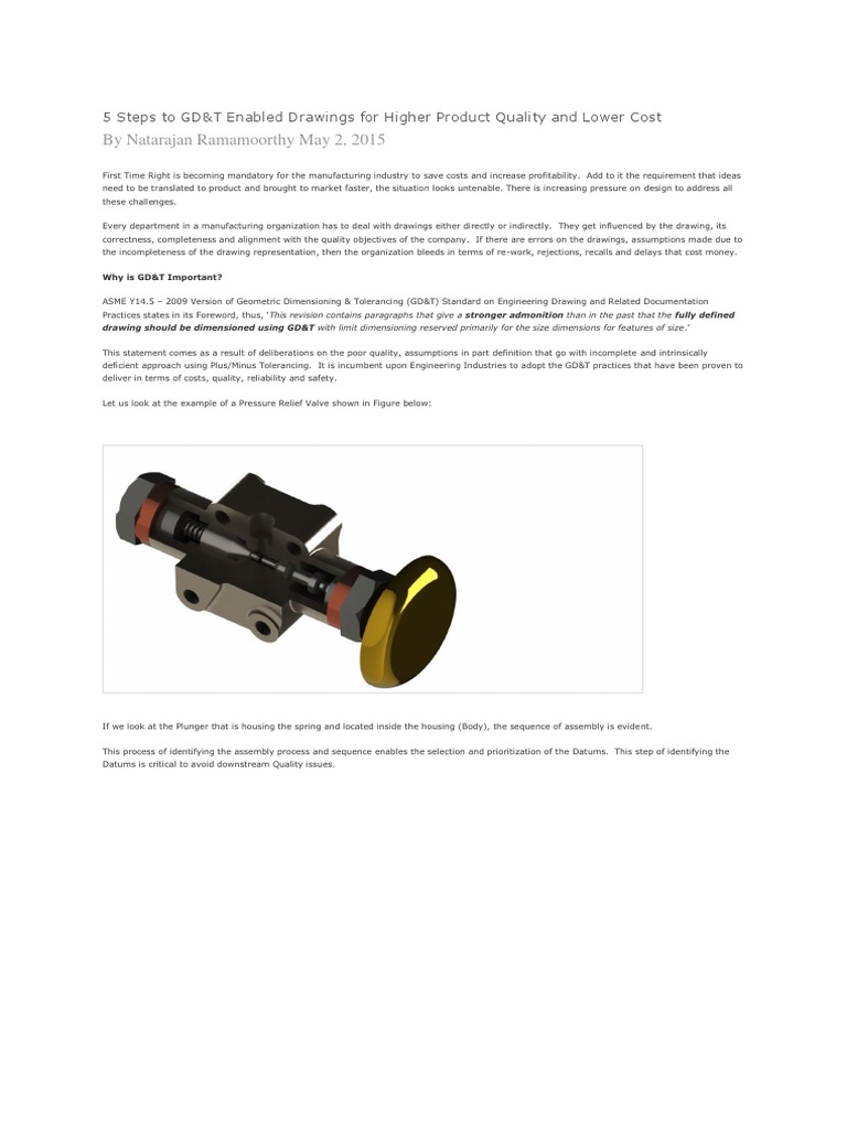 5 Steps To GDT Application | PDF | Engineering Tolerance