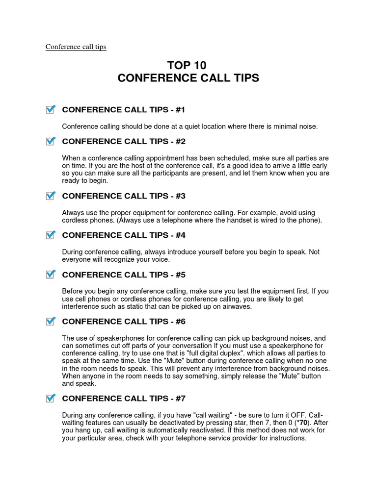 Conference Call Tips | Instant Messaging | Telephone