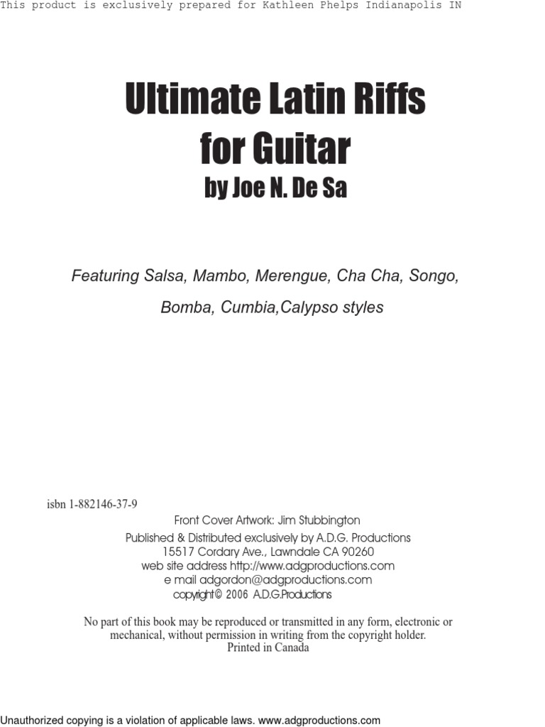 Salsa Guitar | PDF | Chord (Music) | Guitars