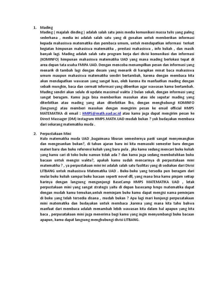 Mading Informasi | PDF