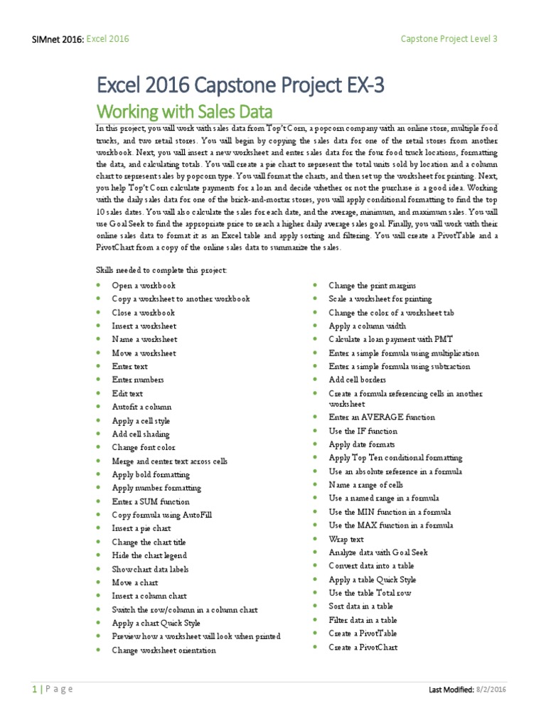 EX2016 Capstone Level3 Instructions | PDF | Computing And Information Technology | Software