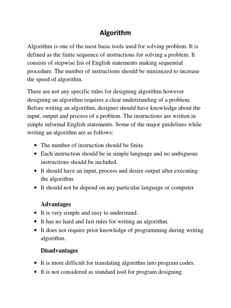Algorithm and Flowchart | PDF | Algorithms | Input/Output