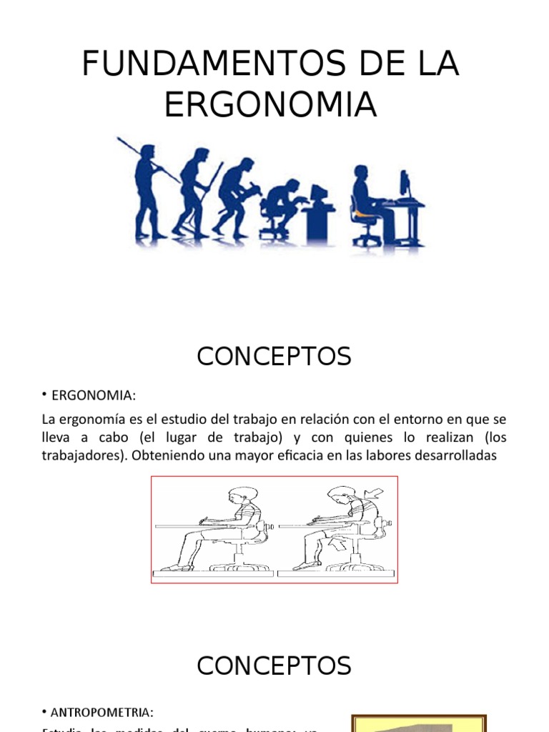 7 FUNDAMENTOS DE LA ERGONOMIA.pptx | Factores humanos y ergonomía | Tecnología