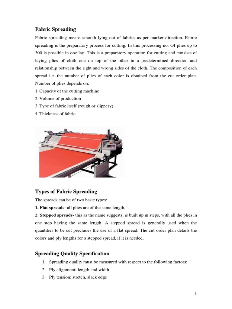 Fabric Spreading | PDF | Machines | Textiles