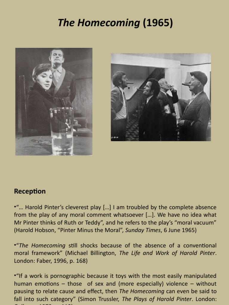 Pinter The Homecoming | PDF | Patriarchy | Philosophical Movements