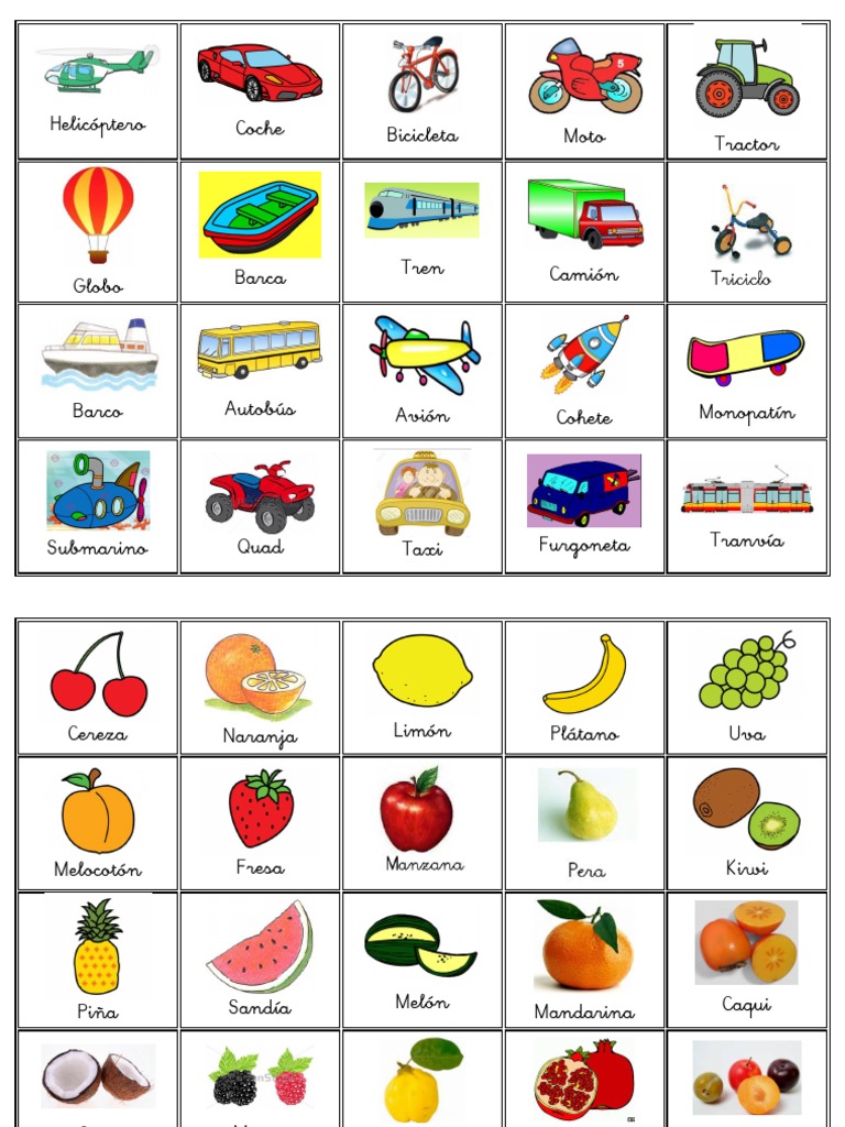 Juego de Vocabulario | PDF | Naturaleza | Alimentos