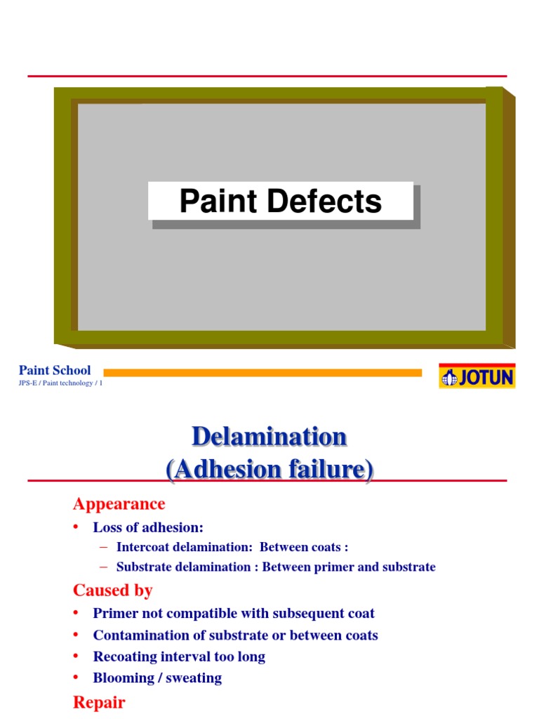 8 Paint Defects | Paint | Materials