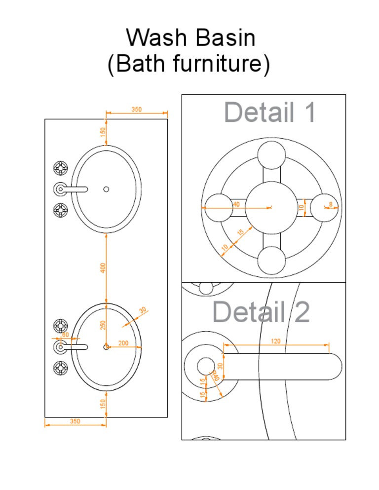 Wash Basin Detail Drawings | PDF