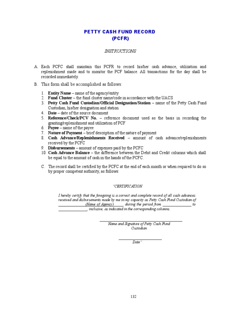 Appendix 50 - Instructions - PCFRec | PDF