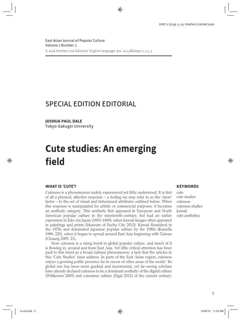 Cute Studies-An Emerging Field | PDF | Nature Versus Nurture | Affect ...