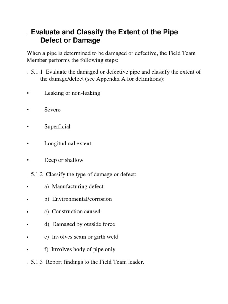 Pipe Damage Assessment Guide | PDF | Computers