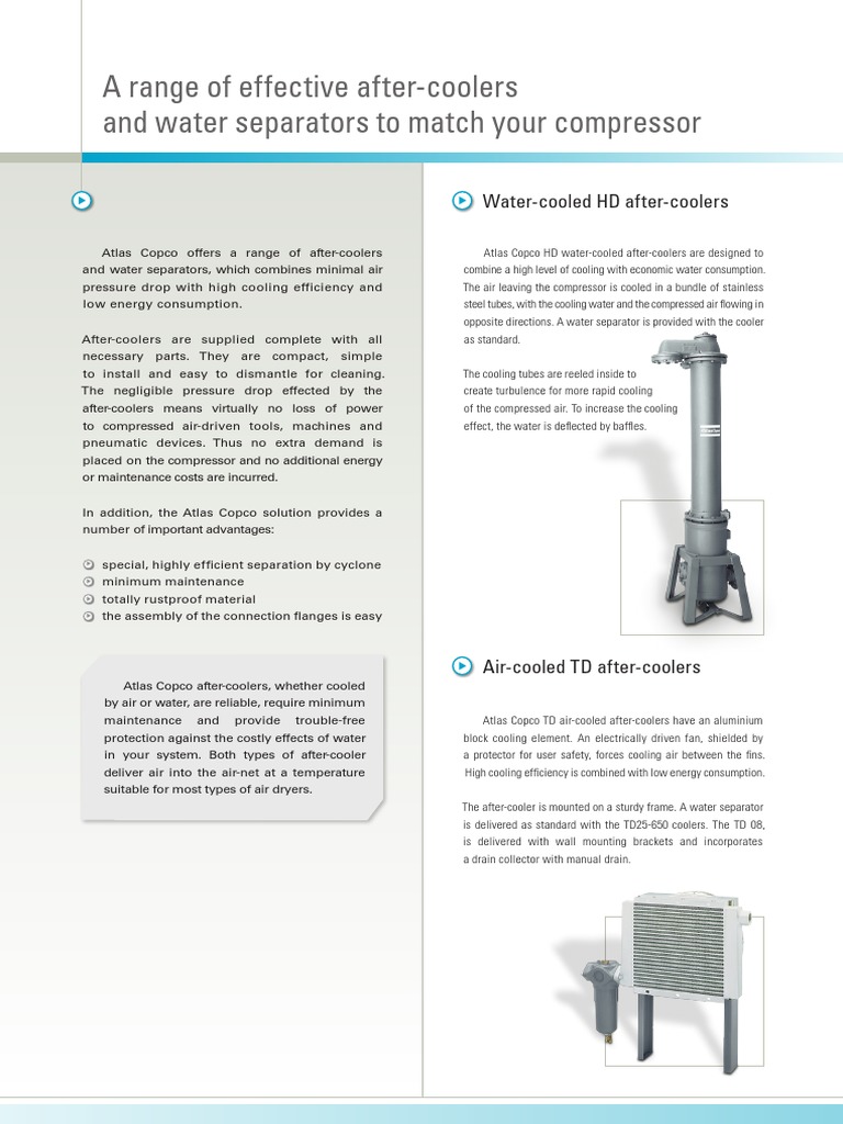 A Range of Effective After-Coolers and Water Separators To Match Your Compressor | Download Free ...