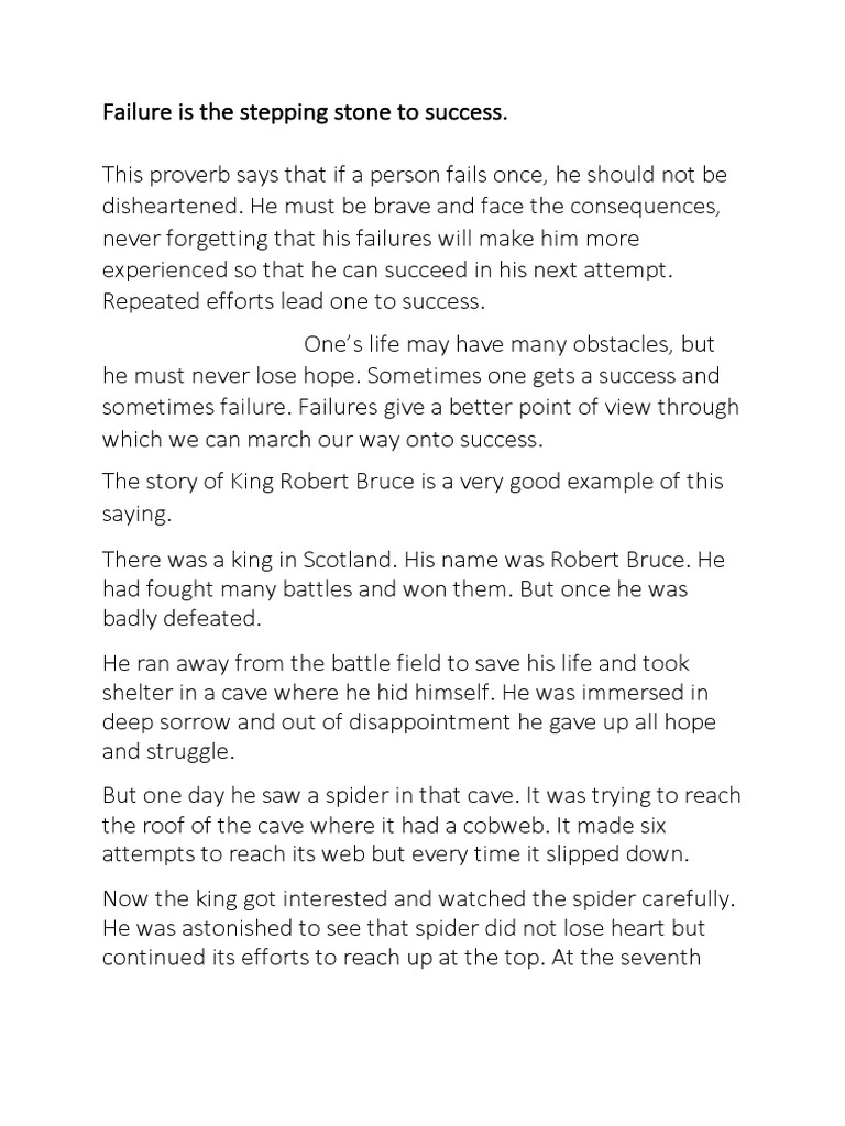 Failure Is The Stepping Stone To Success | PDF