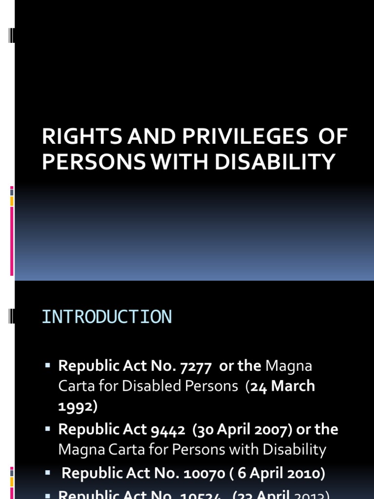 Rights Privileges PWD Rev | PDF | Over The Counter Drug | Employment