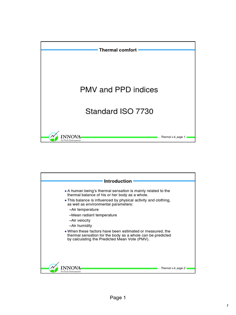Thermal Comfort: Calculating the Predicted Mean Vote (PMV) and ...