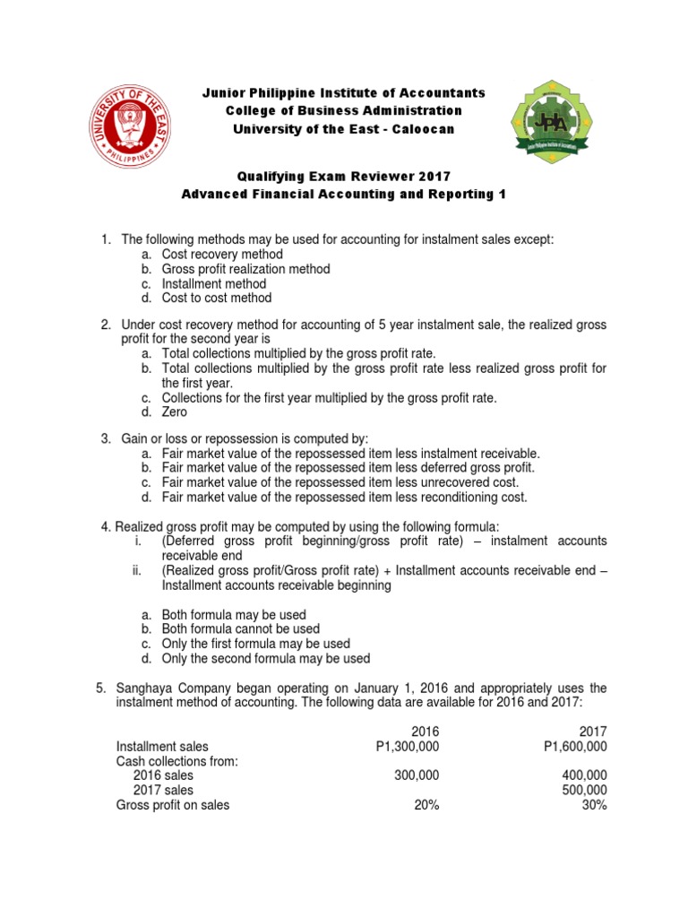 Qualifying Exam Reviewer 2017 - AFAR 1 | Download Free PDF ...