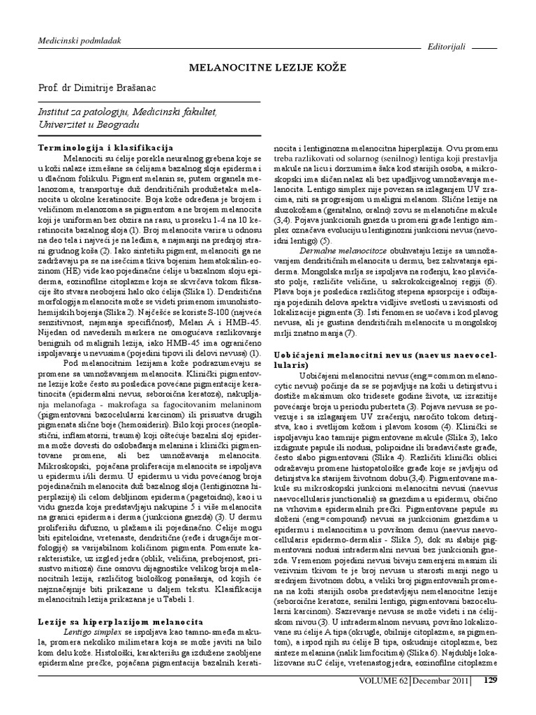 Melanocitne Lezije | PDF