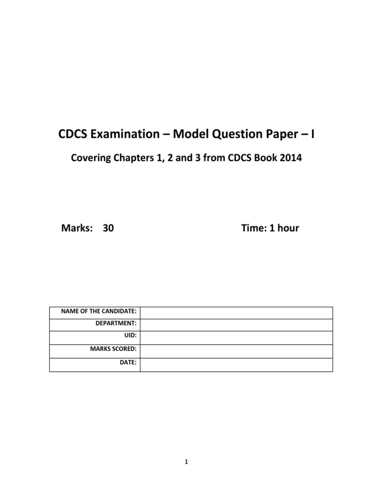 CDCS Practice Question Paper 1 | PDF | Letter Of Credit | Business Law