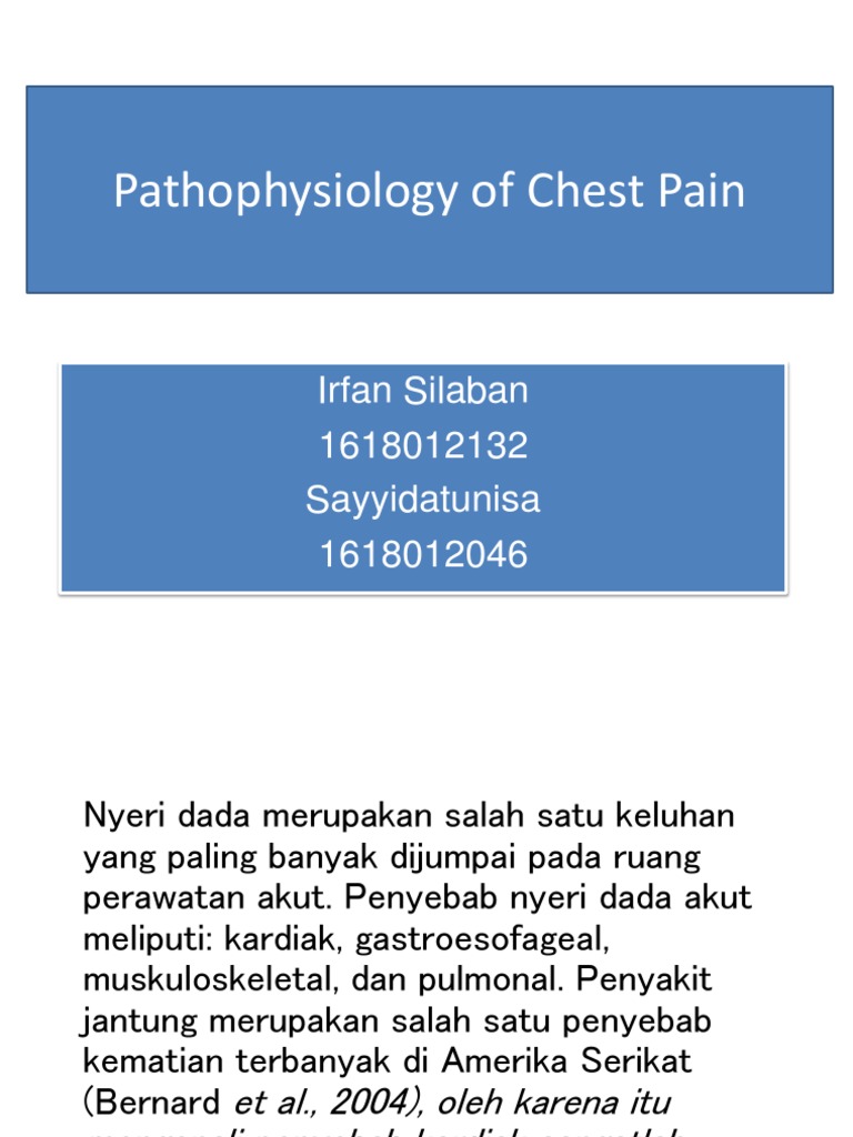 Pathophysiology of Chest Pain | PDF