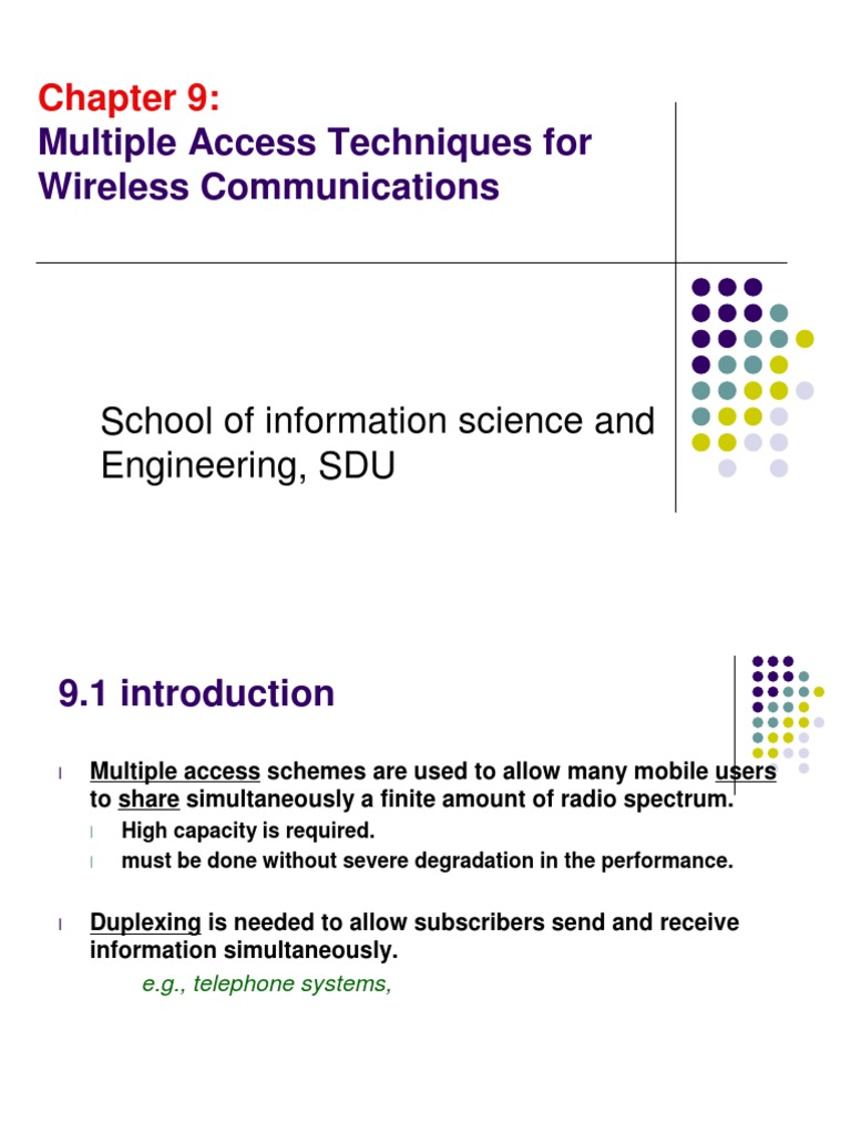 Multiple Access Techniques for Wireless Communications: A Comparison of ...