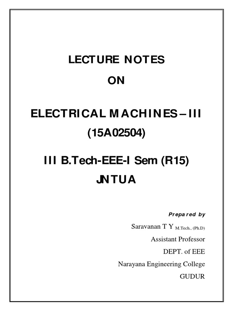 Synchronous Generators Notes | PDF | Electromagnetic Induction ...