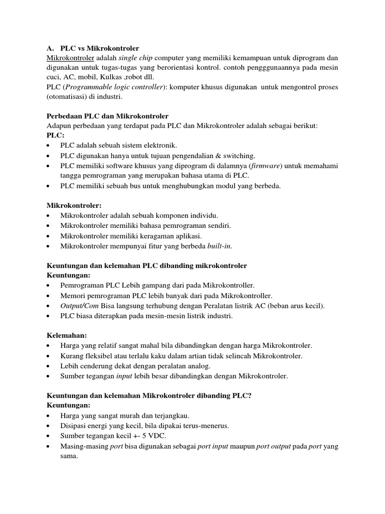 PLC Vs Microcontroller | PDF