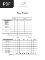 Aaos Rom Values | PDF | Anatomical Terms Of Motion | Limbs (Anatomy)