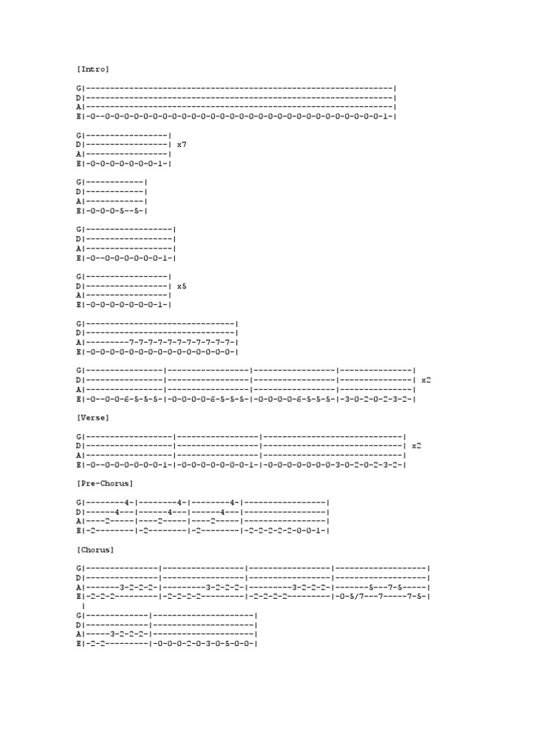 Enter Sandman Pdf Song Structure Popular Music