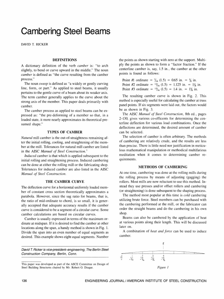 Camber | PDF | Beam (Structure) | Rolling (Metalworking)