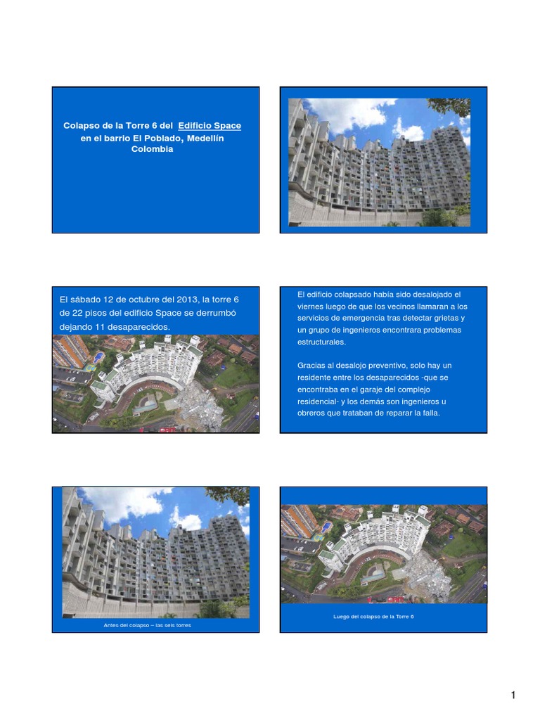 Colapso Edificio Space Mejorado PDF | PDF | Torre | Edificios y estructuras