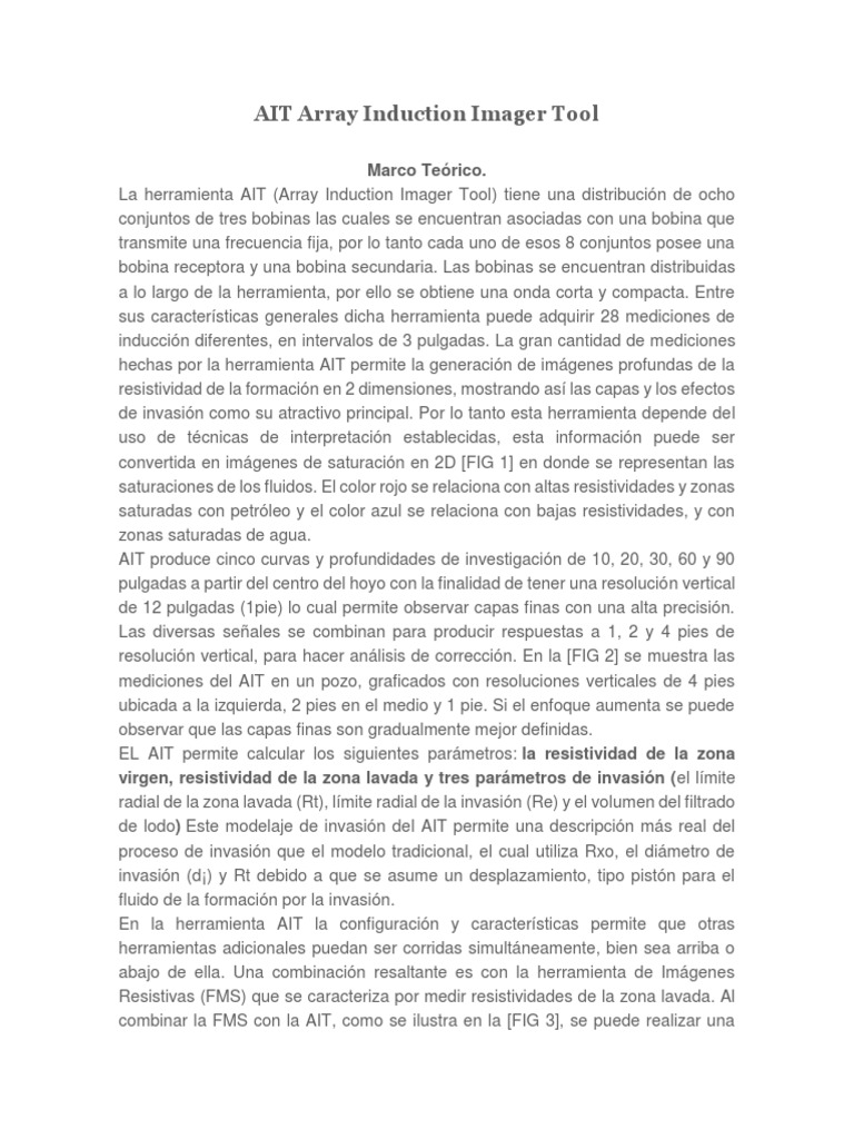 AIT Array Induction Imager Tool | PDF | Color | Razonamiento inductivo