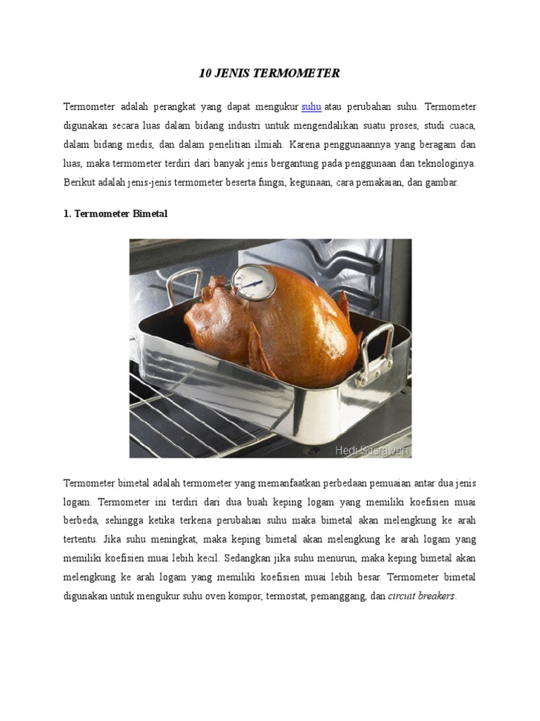 10 Jenis Termometer | PDF