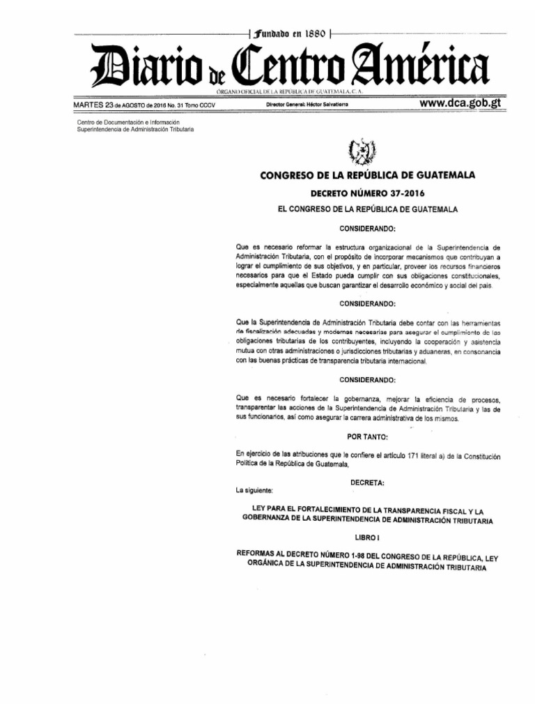 Decreto 37-2016 PDF | PDF