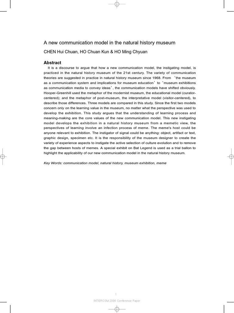 Museum As Model | PDF | Constructivism (Philosophy Of Education) | Meme