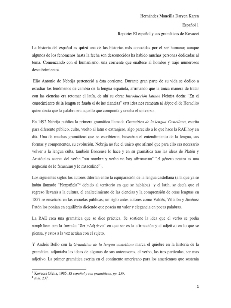 La Historia Del Español Es Quizá Una de Las Historias Más Conocidas Por ...